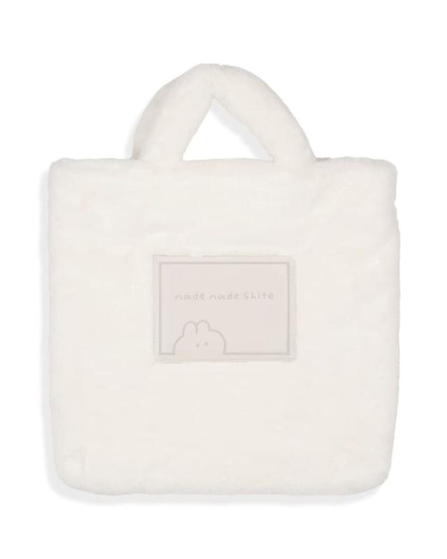 もくもくちゃん（MokMokchan）/MK527　エコファーショルダースクエアバック／ホワイト