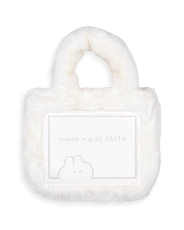 もくもくちゃん（MokMokchan）/MK528　エコファーミニトートポシェット／ホワイト