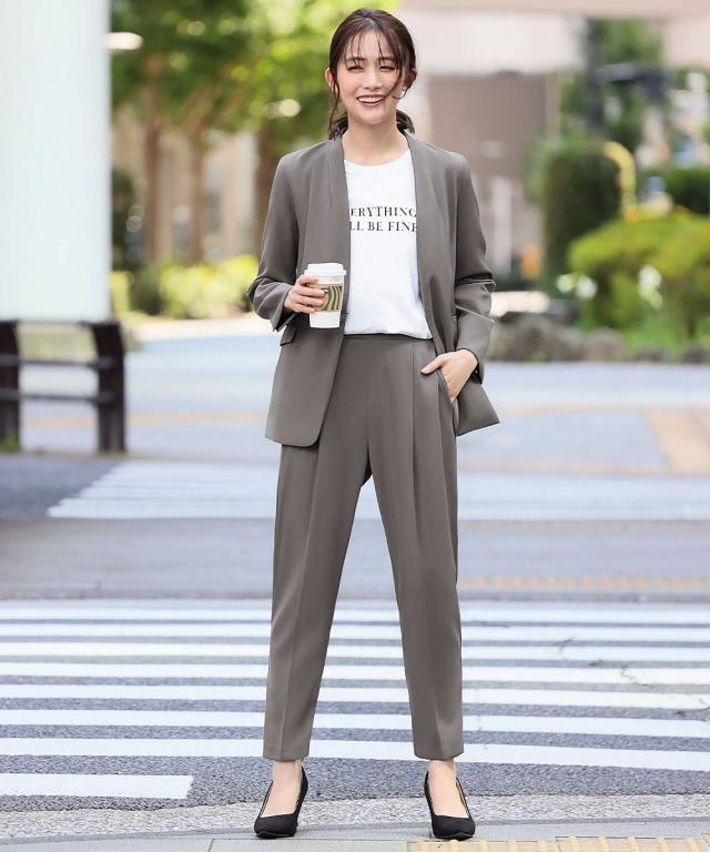 フロリア（Flolia）/【ストレッチ/洗える】スーツ セットアップ