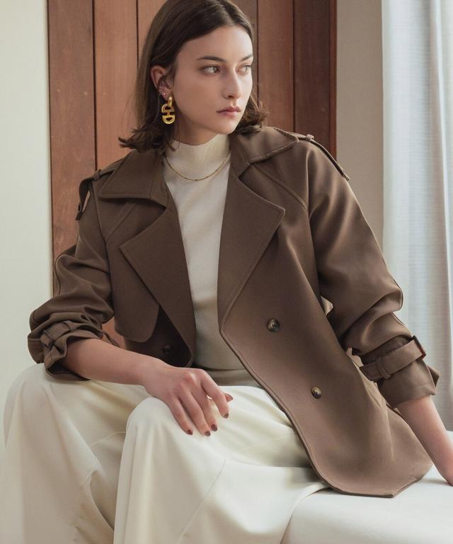 【NEW】フロリア（Flolia）/トレンチコート ミドル丈 ハーフコート 秋 冬