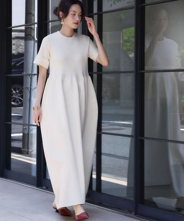 エルフランク（ELFRANK）/半袖コクーンニットワンピース ロングワンピース