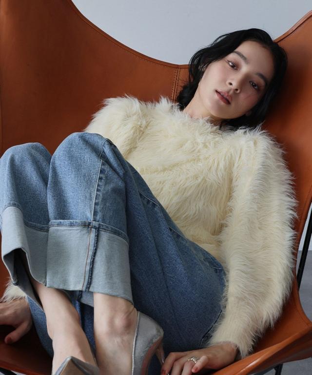 エルフランク（ELFRANK）/シャギーニット プルオーバー