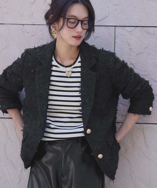 エルフランク（ELFRANK）/ツイード テーラードジャケット