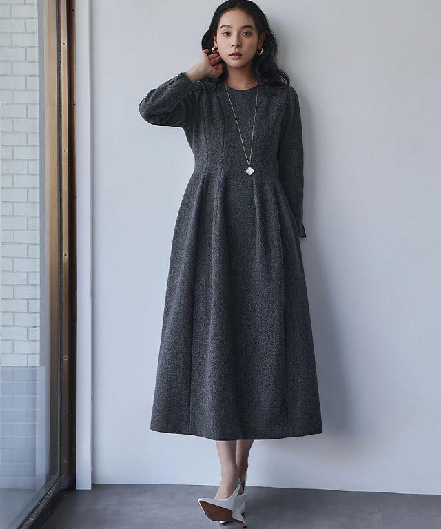 エルフランク（ELFRANK）/クルーネック コクーン フォーマル ワンピース