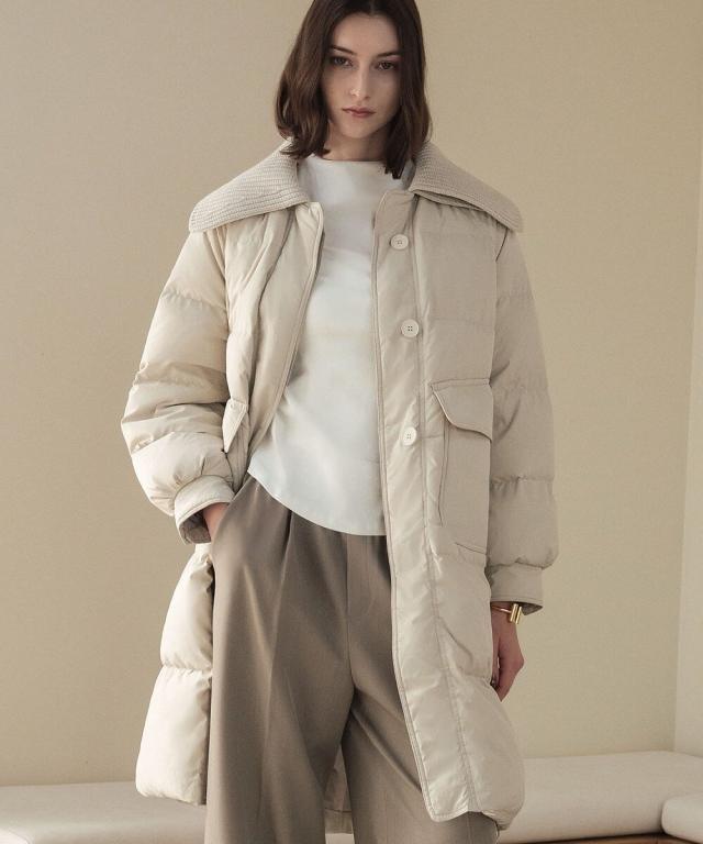 【NEW】エルフランク（ELFRANK）/【高品質ダウン90％】ダウンコート ロング 軽量 ロングコート【上品シルエットの軽量ダウンコート】