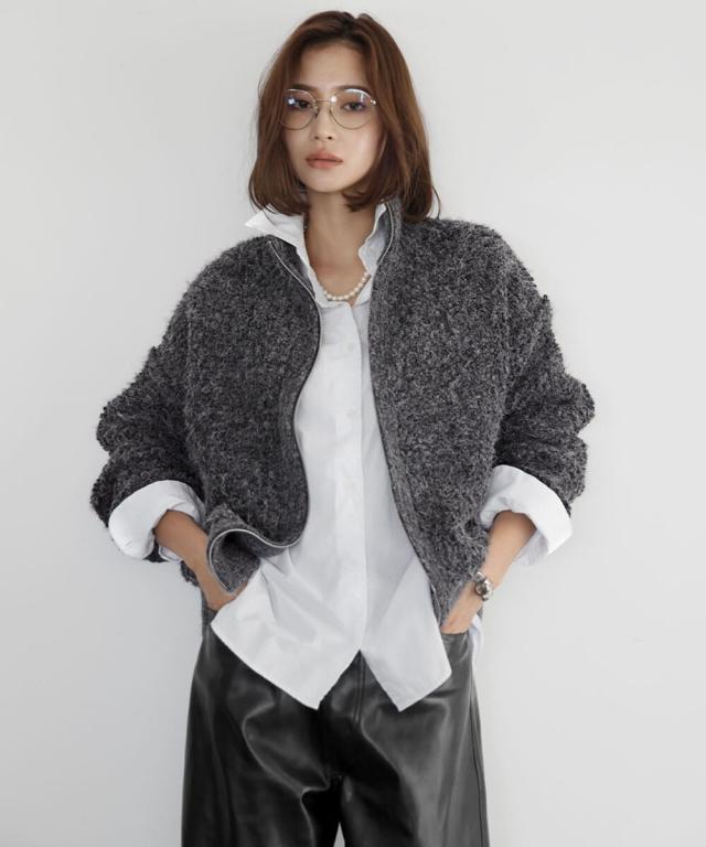 【NEW】エルフランク（ELFRANK）/ループ編みニットジップブルゾン