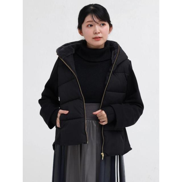 メドック オリジナル ホワイト（MEDOC Original White）/フェイクファーフードショートブルゾン