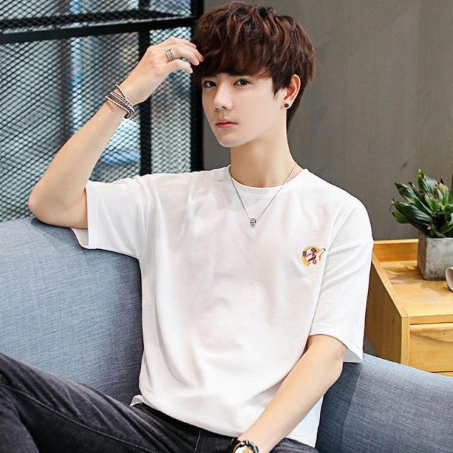 半袖Tシャツ メンズ ロングTシャツ クルーネックトップス プリントTシャツ カットソー 写真 ファッション