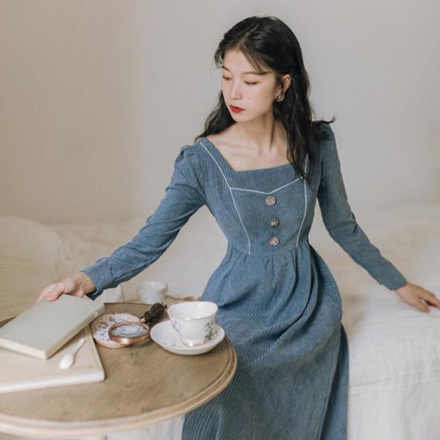 ベロアワンピース ドレス 長袖ワンピース ロングワンピース レディース