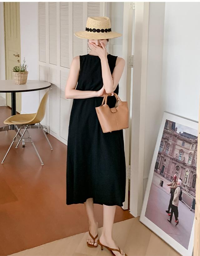 ワンピース ノースリーブ 綿麻 リネンブレンド Aライン ポケット付き ロング ふんわり 上品 夏 リネン ナチュラルの通販はau PAY ...