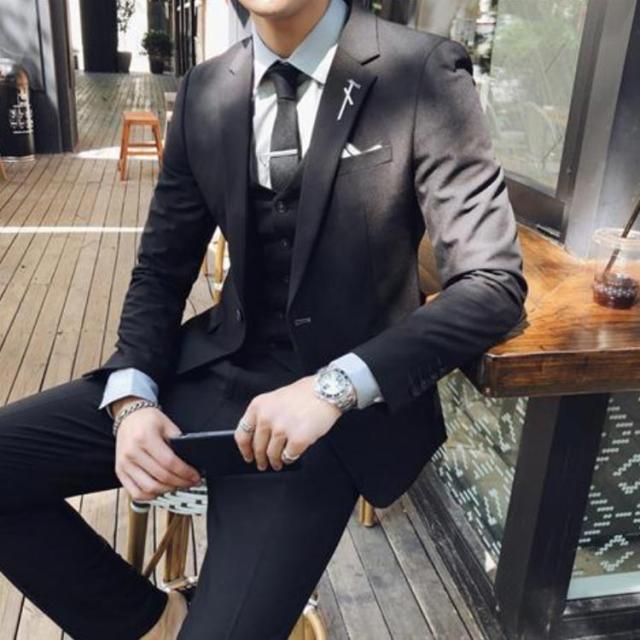 フォーマルスーツ メンズ 3点セット ジャケット＋ベスト＋パンツ