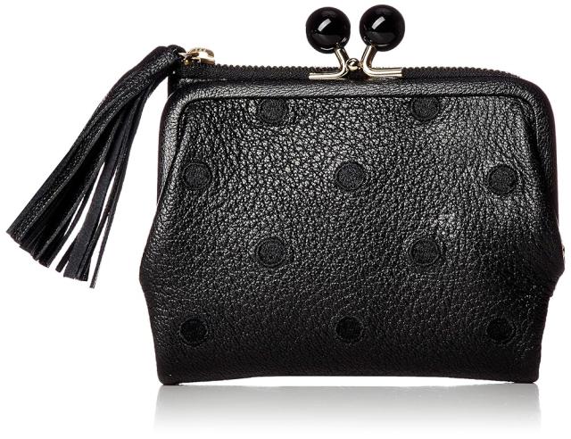 [ペルケ] アクリル玉がま口2つ折り財布 08-06-03160 レディース BKDOT