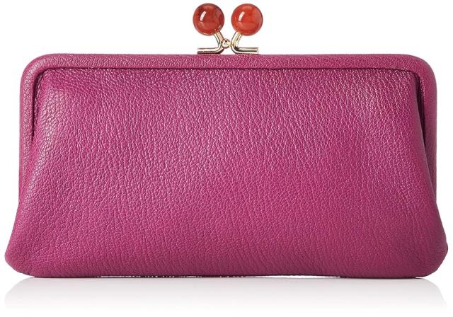 [ペルケ] アクリル玉がま口長財布 財布 レディース 本革 08-06-03161 PU