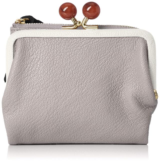 [ペルケ] アクリル玉がま口2つ折り財布 財布 レディース 本革 08-06-03160 MIXGR