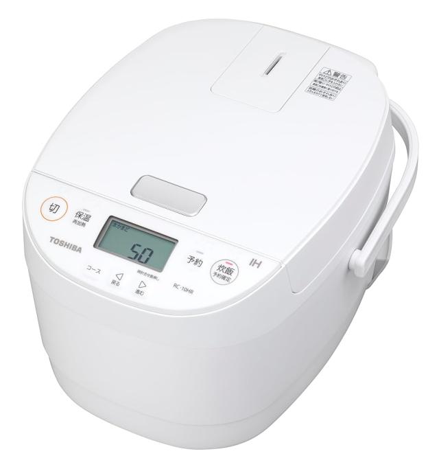 TOSHIBA(東芝) 炊飯器 5.5合 RC-10HR(W) ホワイト IH rice cooker 保温白米24時間 おかゆ 炊込み 玄米 温泉卵