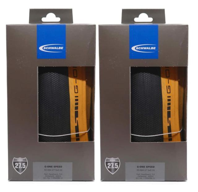 2本セット SCHWALBE(シュワルベ) G-One Speed 27.5×2.00(50-584) 650B Performance Line TLE タイヤ ADDIX Classic Sidewall [並行輸入品]