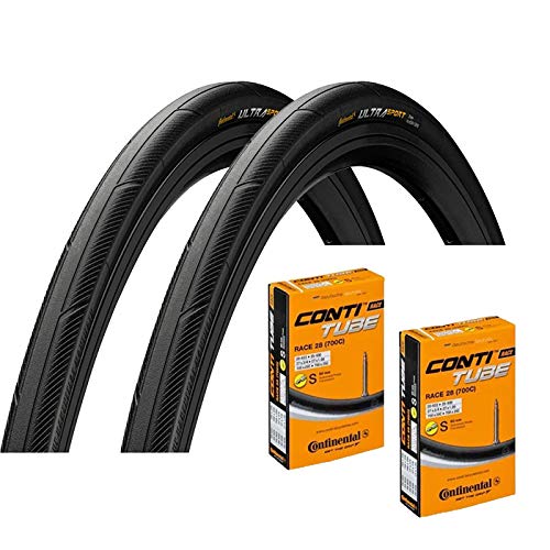 タイヤとチューブ2本セット Continental(コンチネンタル) UltraSport3 ウルトラスポーツ3 [並行輸入品] (700x25C-仏式60mm)