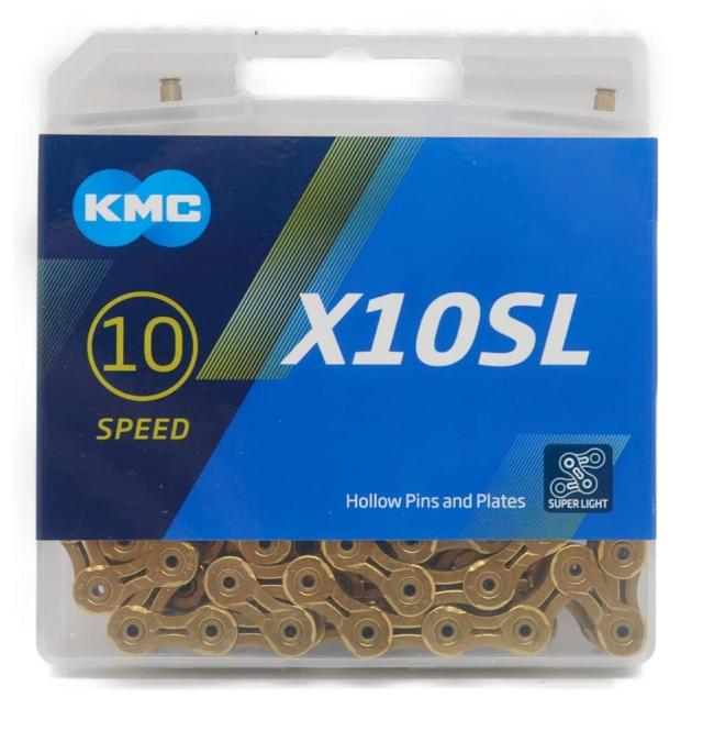 KMC X10SL チェーン 10スピード/10s/10速 114Links (ゴールド(gold)) [並行輸入品]