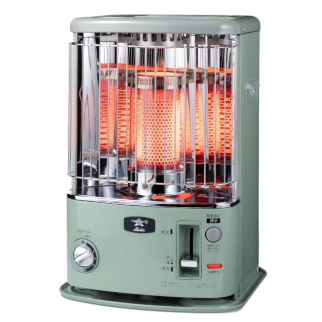 外装に痛みあり アウトレット Aladdin アラジン 石油ストーブ グリーン コンクリート：10畳/和室：8畳 CAP-U2801(G)