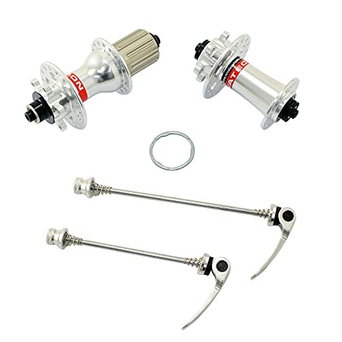 ハブ NOVATEC D791SB + D792SB MTB 32 Hole Disc Hubs w/Skewers,1 Pair, Silver, NA2356