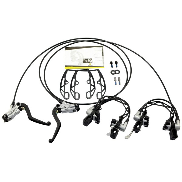 ブレーキ Magura HS33 R Hydraulic Rim Brakes 4-Finger Lever Brake Set (F+R), Silver, MG2569