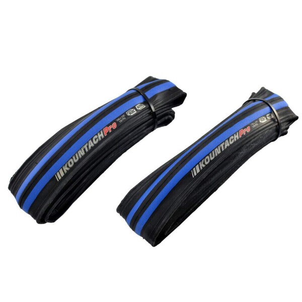 タイヤ KENDA Kountach K1092 700 x 23C Road Bike Bicycle Folding Tire Tyre, Black and Blue, 2 Tire, KD2002