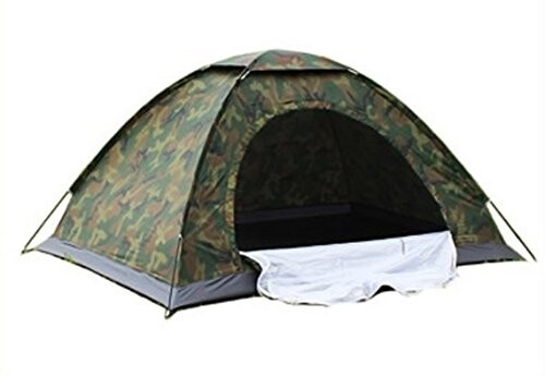 (jiroo)テント ツーリングテント ソロ 2〜3人用 キャンプ メッシュ 蚊帳付き ワンタッチ 母子 小型 防災 簡易 コンパクト 緊急 公園 紫外線防止 日よけ 迷彩柄