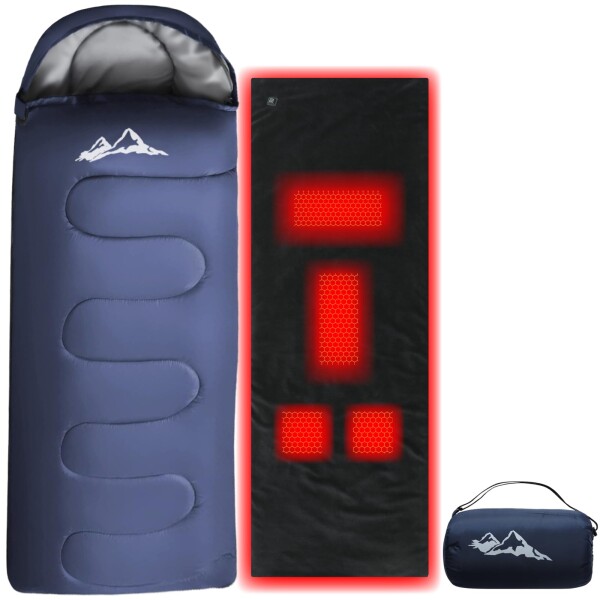  COCCI 寝袋 冬用 シュラフ 防災マミー型 封筒型 オールシーズン 軽量 保温 210T 防災グッズ 防水 登山 車中泊 キャンプ 防寒 収納袋付き 1kg ブラック×ネイビー