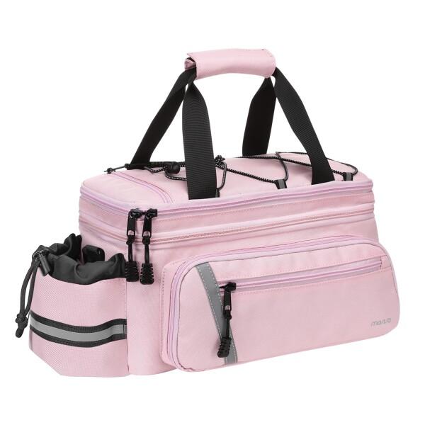 MOSISO 自転車 ラックバッグ、8L レインカバー付き、トランククーラー 断熱自転車リアシート袋、折り畳み式 パニアポーチ 2個付き、サイクリングバイク 後部座席 収納ポーチ カーゴサド