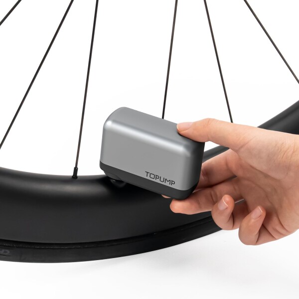 TOPUMP 自転車 電動空気入れ 120PSI 携帯 127g ロードバイク 電動ポンプ 軽量 充電式 米式・仏式・英式バルブ対応 (無ディスプレイ)