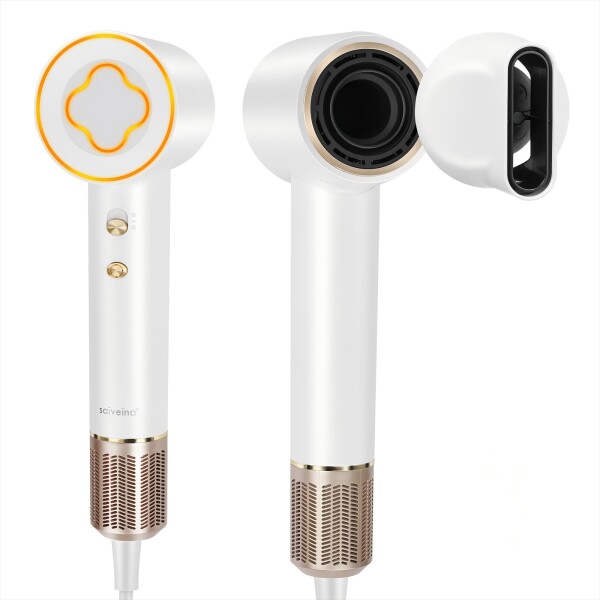 Smilemoon ヘアドライヤー マイナスイオンドライヤー 大風量 スピーディーイオン 速乾ドライヤー 2段階風量 4段階温度調整 低騒音 軽量 持ち運び便利 清潔便利 サロンレベル ヘアケアツー