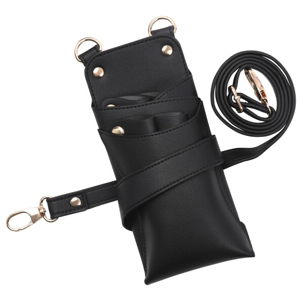 dpオルビア no.006 ブラック ゴールド金具 0〜5丁入 シザーケース 美容師 トリマー