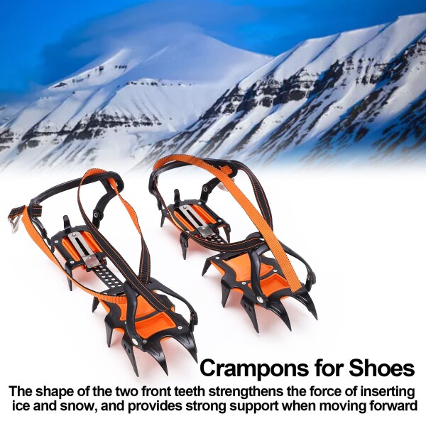 Zerodis. アイゼン 作業 靴用スパイク 12本爪 靴底アイゼン 滑り止め