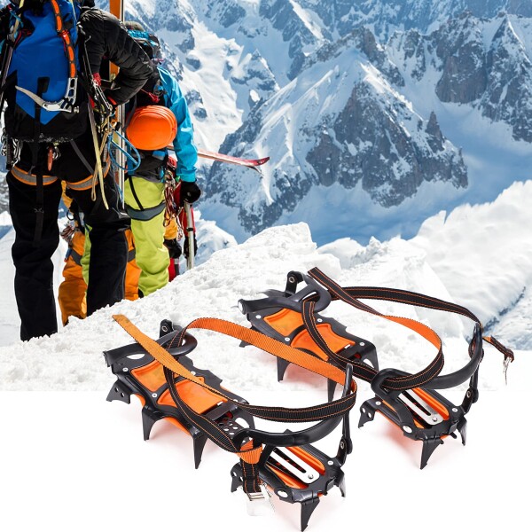 Zerodis. アイゼン 作業 靴用スパイク 12本爪 靴底アイゼン 滑り止め