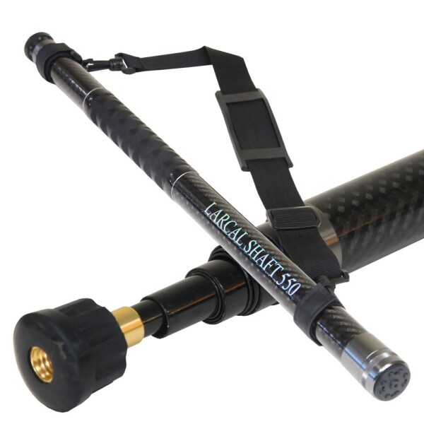 おり釣具 小継ぎ玉の柄 カーボンランディングシャフト LARCAL SHAFT(ラーカルシャフト) 3.5m／4m／4.5m／5m／5.5m／6m (ori-larcal) (ブラック, 5.5m)