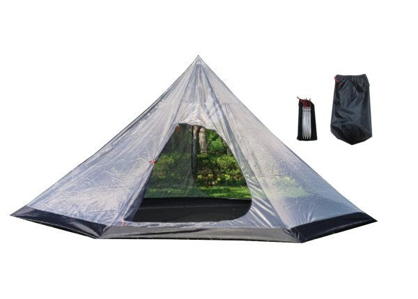 R.W.Y PRODUCT ワンポールテント 蚊帳 キャンプ テント 2人用 3人用 インナーテント モスキートネット パップテント ソロキャンプ カンガルーテント メッシュテント (3人用)
