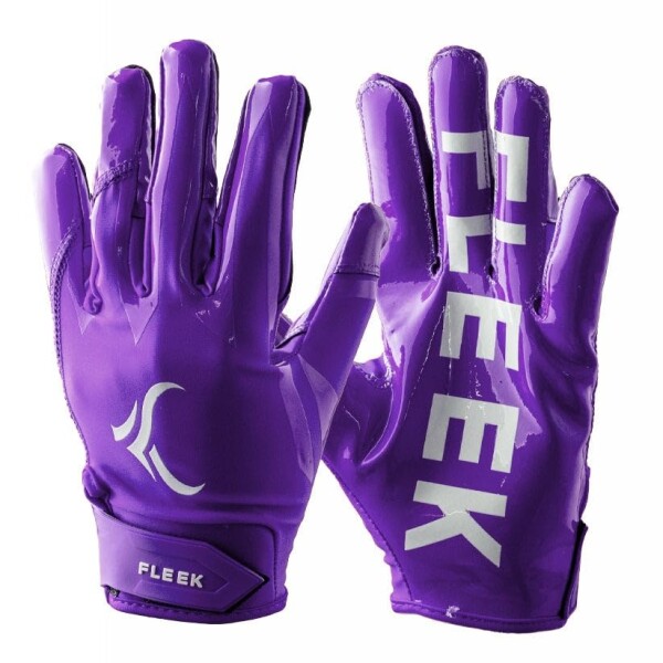FLEEK EXTRA-FIT GLOVES 2.0 パープル アメリカンフットボール グローブ ラグビー アメフト グローブ エリート レシーバー 大人用 スポーツグローブ (L)
