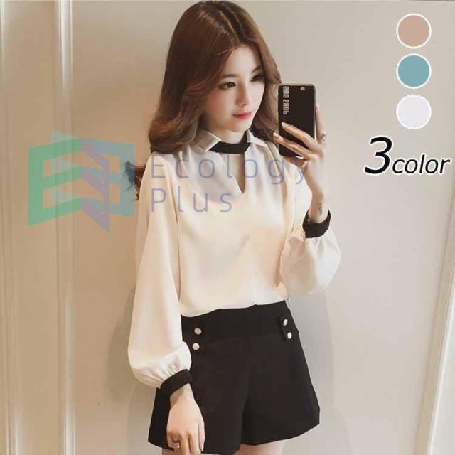 ブラウス レディース 春夏 シフォン ブラウス 大きいサイズ 長袖 オフィス シャツ 韓国風トップス Vネック 上品 シャツ きれいめ 通勤 着痩せ 3色