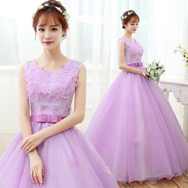 カラードレス 花嫁 二次会 演奏会 レース刺繍 編み上げ ベアトップ ウェディングドレス・花嫁ドレス・パーティードレス・結婚式・二次会・発表会