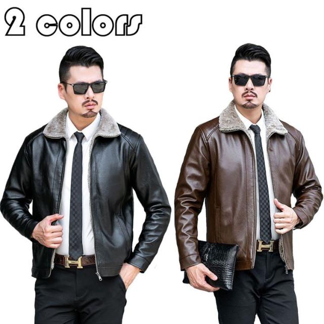 PU革ジャケット メンズ ライダースジャケット真冬仕様 裏地ボア メンズファッション アウター ジャケット かっこいい レジャー ビジネス服30代 40代 50代