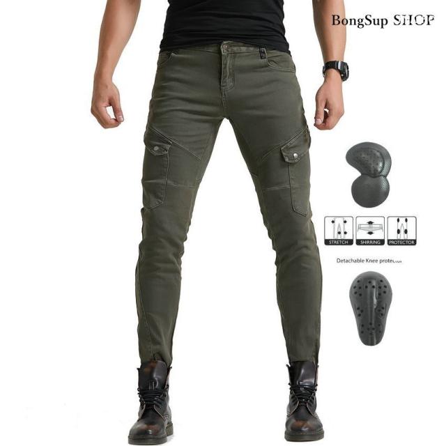 バイクパンツ デニムパンツ アーミーグリーン バイク レーシング オートバイパンツ バイクウェア ライダーパンツ メンズ 通気 耐磨 バイク用品 防風 防寒 四季