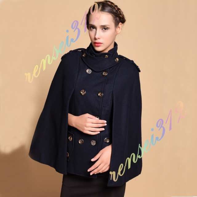 送料無料 ミリタリー風 ポンチョコート ケープコート レディース 軍服風 ポンチョ マント ドルマン アウター 秋冬 送料無料 ミリタリー風 ポンチョコート ケープコート レディース 軍服