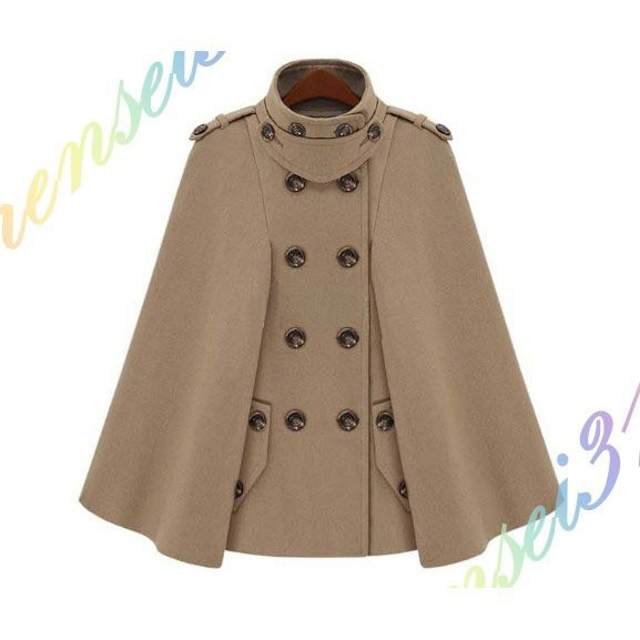 送料無料 ミリタリー風 ポンチョコート ケープコート レディース 軍服