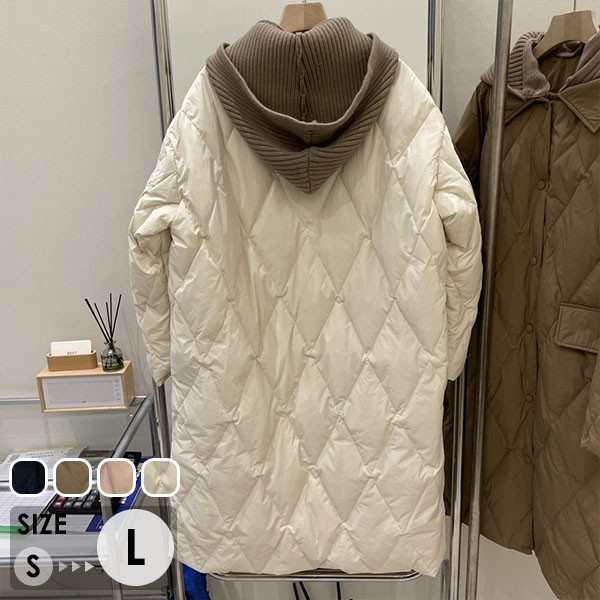 ダウンコート 50％ダウン ベンチコート ロングダウンコート 超ロング 暖かい レディース 黒 ロング丈 軽量 フ