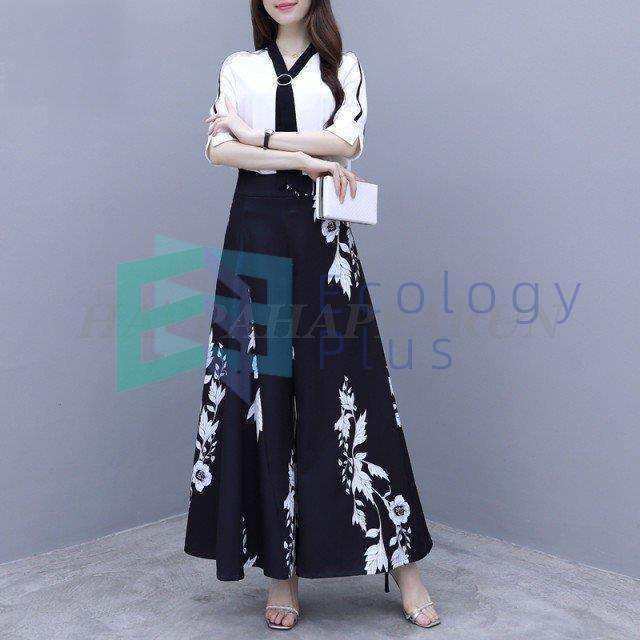 かっこいい パンツドレス セットアップ 袖あり パーティードレス 結婚式 お呼ばれ ドレス 服装 20代 30代 40代 50代 花柄 五分袖 半袖 大