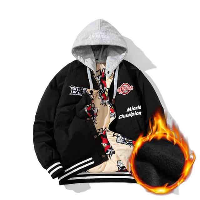 メンズ 冬用 スカジャン 大きいサイズ フライトジャケット スナップ