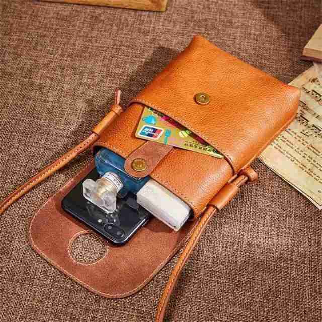 スマホポーチ ショルダーバッグ レディース 本革 牛革 斜めがけ 肩かけ スマホ 入れたまま 定期入れ IC カードケース お仕事 軽量 財布 ポシェット手提げ