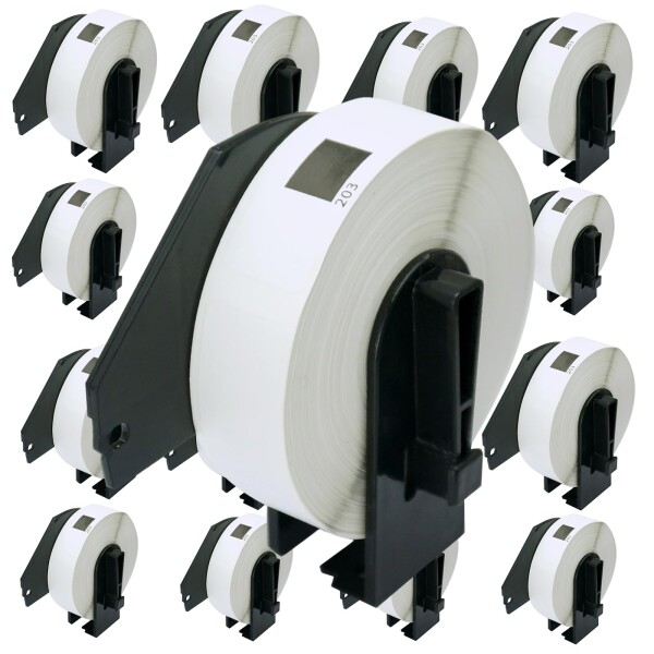 BETCKEY 感熱紙 DK-1203 ブラザー ラベル プリンター ロール 互換 ラベルシール BROTHER 17x87mm 300枚 QL-550 QL-650TD QL-700 QL-800 QL-820NWB QL-1060Nなどに対応 20個 白