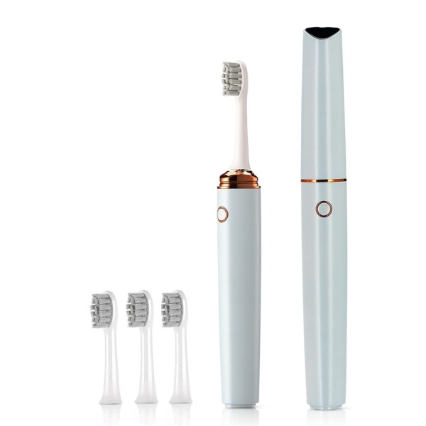 ORALION紫外線殺菌効果のある音波式電動歯ブラシ、ホワイトニング、クリーニング、ガムマッサージ、スマートタイマー、低ノイズ、IPX6防水規格 ライトブルー