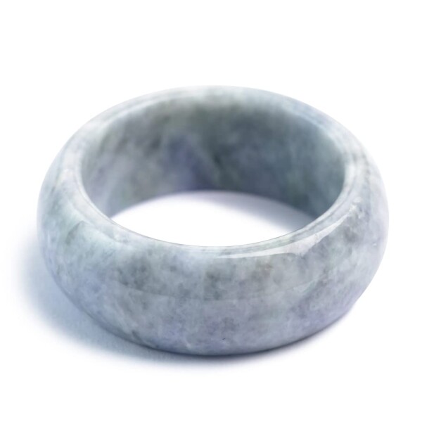 15号 糸魚川天然翡翠 くりぬき指輪 ラベンダー 日本国石 縄文のパワーストーンYB0377